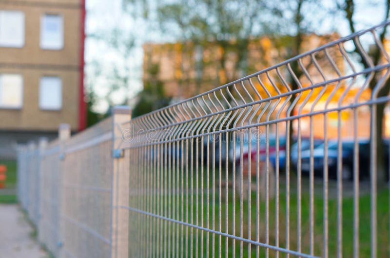 Metal fence stock photo. Image of safety, grid, security - 56273724