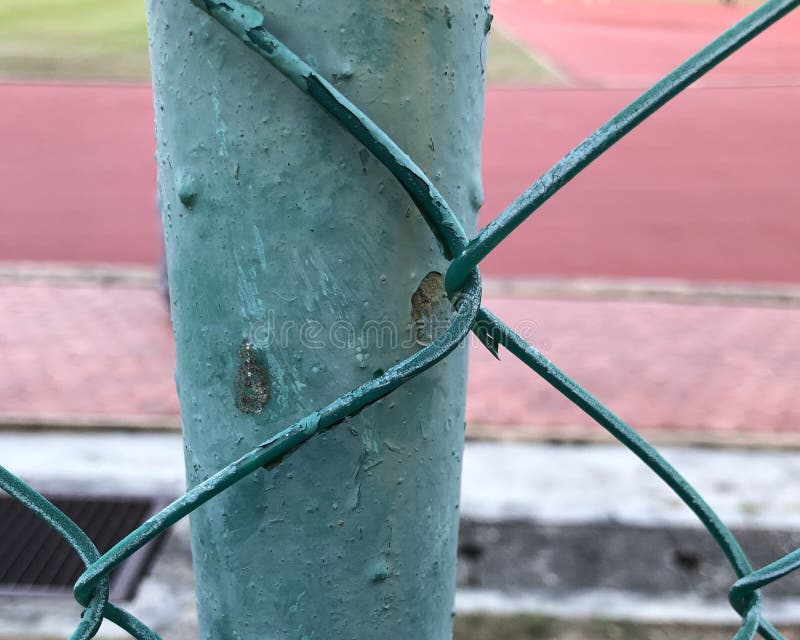 Metal fence and fence post stock photo. Image of protection - 173413424