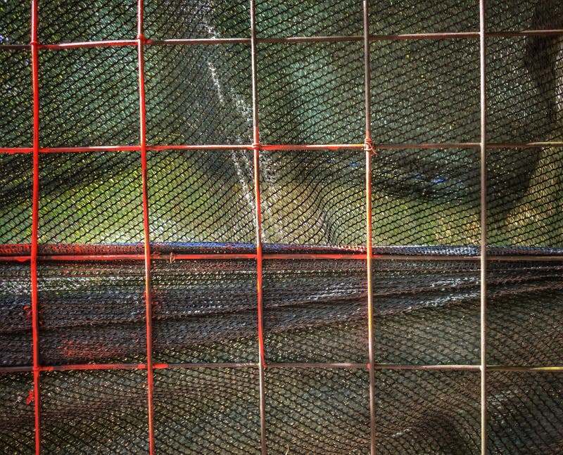 Metal Fence and Shading Net Stock Image - Image of fence, outdoor ...