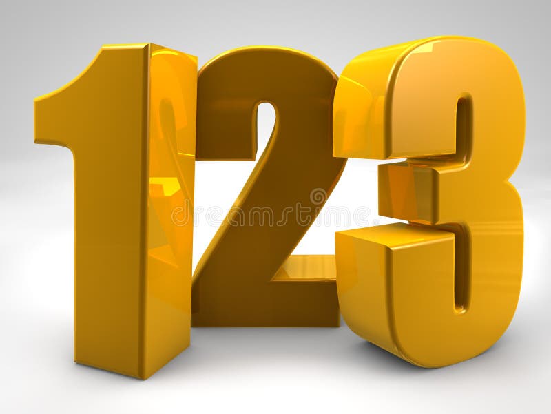 123 Metal Figures 3d Render Illustration Stock Illustration ...