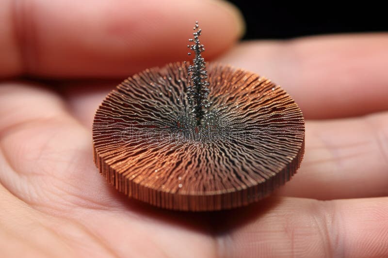 Metal Filings on a Magnet after Precision Work Stock Illustration ...