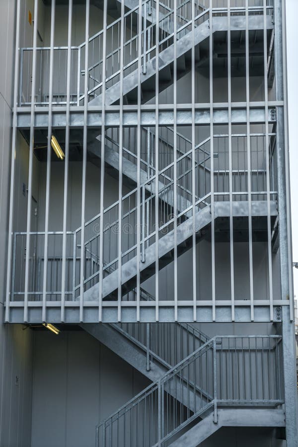 Metal Fire Escape Outside Building . Stock Photo - Image of emergency ...