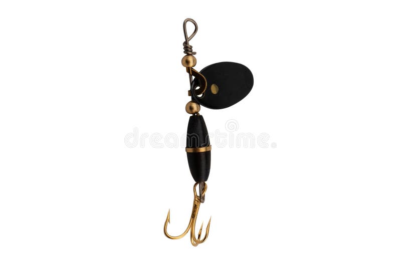 Metal Fishing Lure Isolated on White Background. Spinner Lure Isolated ...