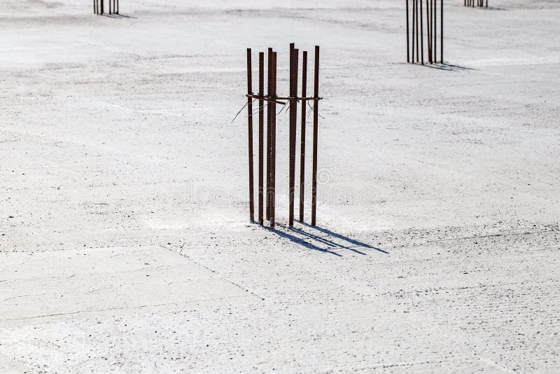 Metal Fittings Embedded in a Monolithic Concrete Surface, Selective ...