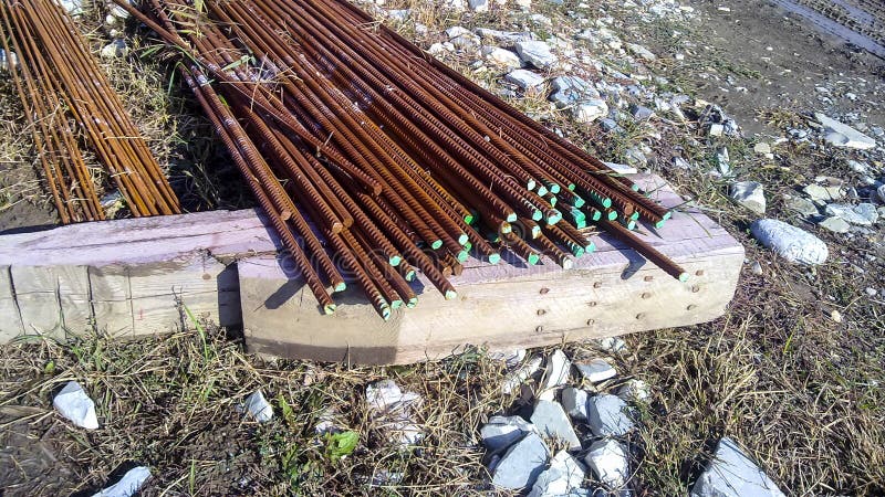 Metal Fittings for Reinforced Concrete Stock Photo - Image of ...