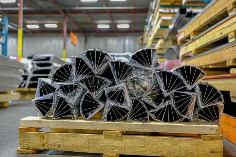 Metal Flashing in Metal Roofing Factory Workshop Stock Image - Image of ...