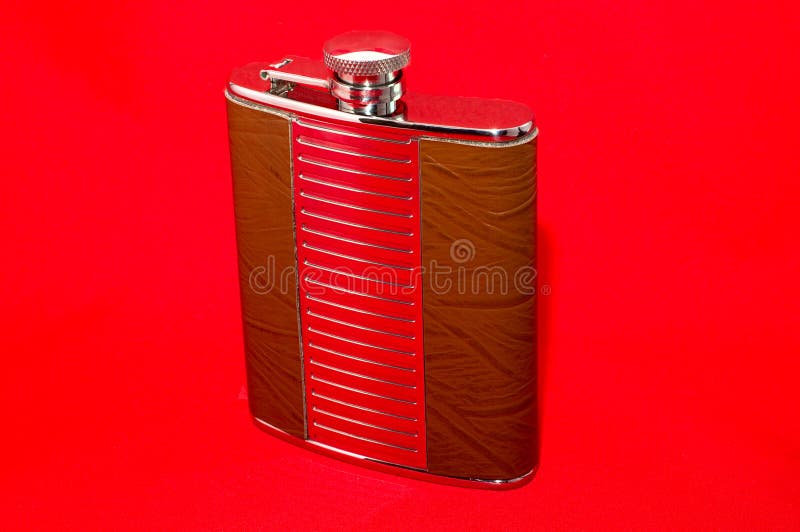 Metal flask for alcohol stock photo. Image of beverage - 7437518