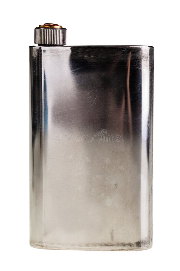 Metal flask stock photo. Image of hipflask, close, metallic - 40972342