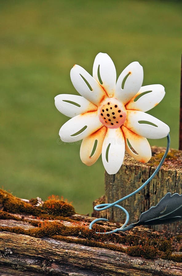 Metal flower decoration stock photo. Image of spring - 19117896