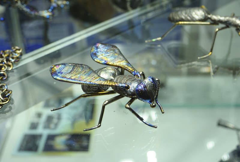 Metal Fly Put on a Counter of a Shop, Artistic Forging Editorial Stock ...