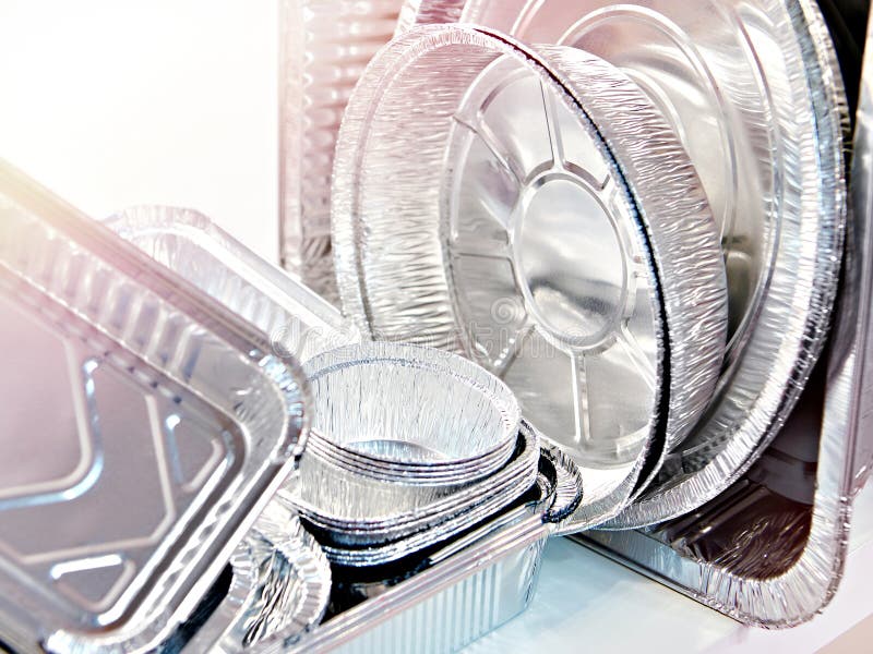 Metal Foil Food Baking Containers Stock Photo - Image of packaging ...