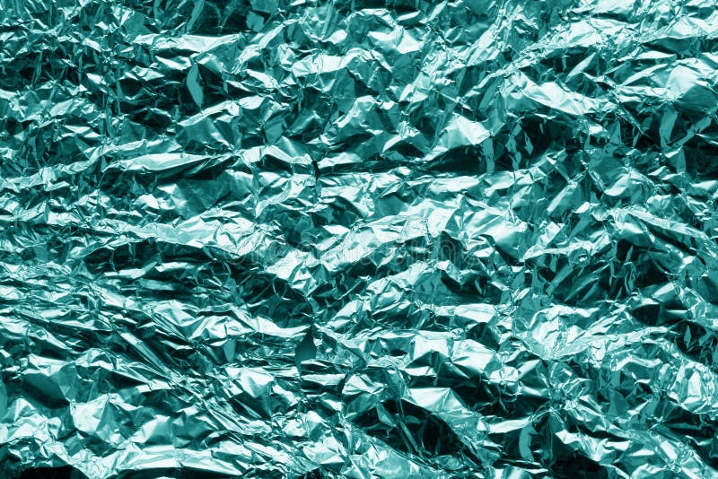 Metal Foil Texture in Cyan Tone. Stock Image - Image of glossy ...