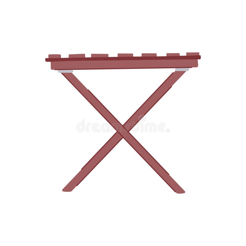 Metal Folding Table Cartoon Vector Illustration Stock Vector ...