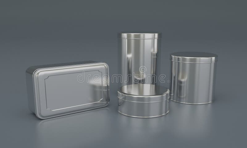 Metal Food Tin Can Packaging Stock Image - Image of cylinder, canned ...