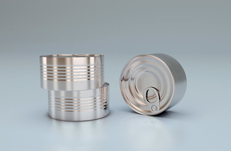 Metal Food Tin Can Packaging Stock Image - Image of label, white: 272439775