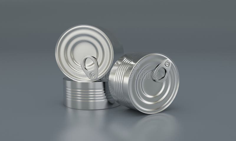 Metal Food Tin Can Packaging Stock Image - Image of white, background ...