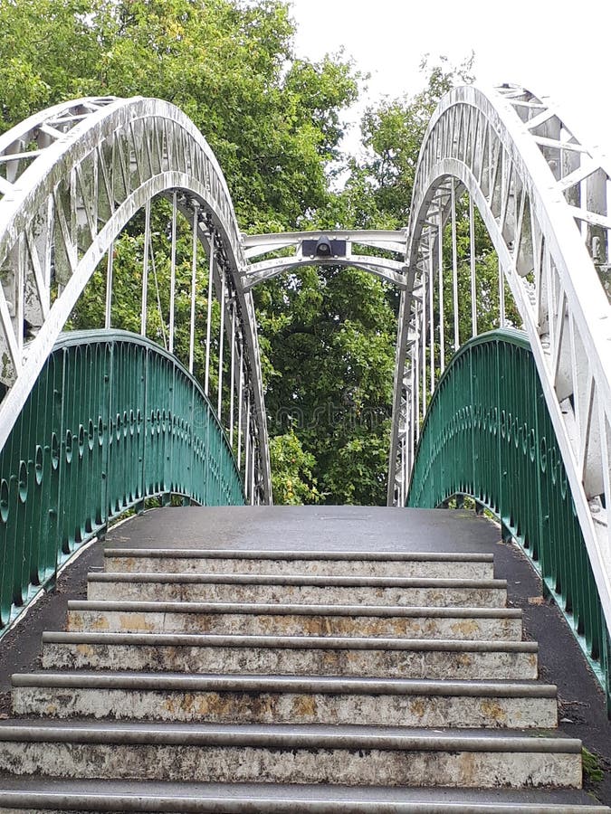 Foot Bridge stock photo. Image of metal, foot, steps - 100277342