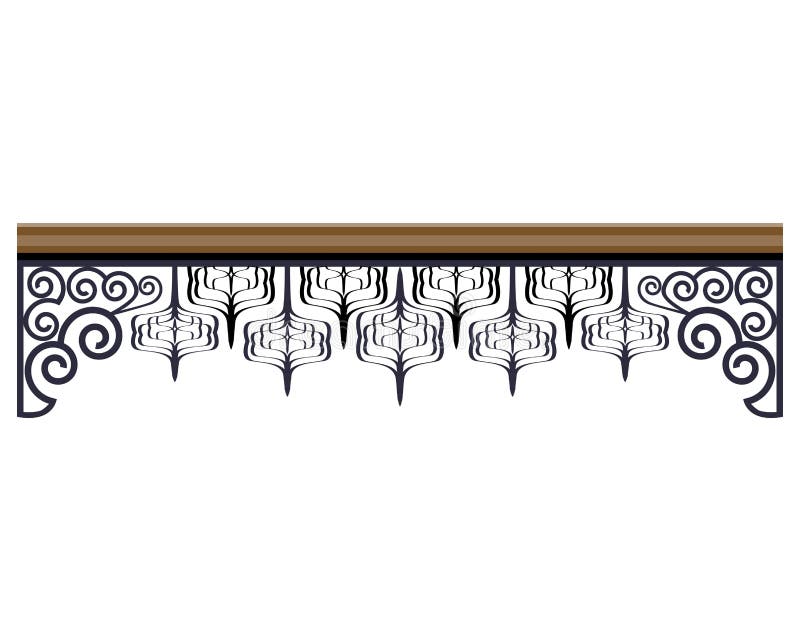 Metal Forging Handrails In Realistic Style Blacksmithing Work Balcony Railings Stock