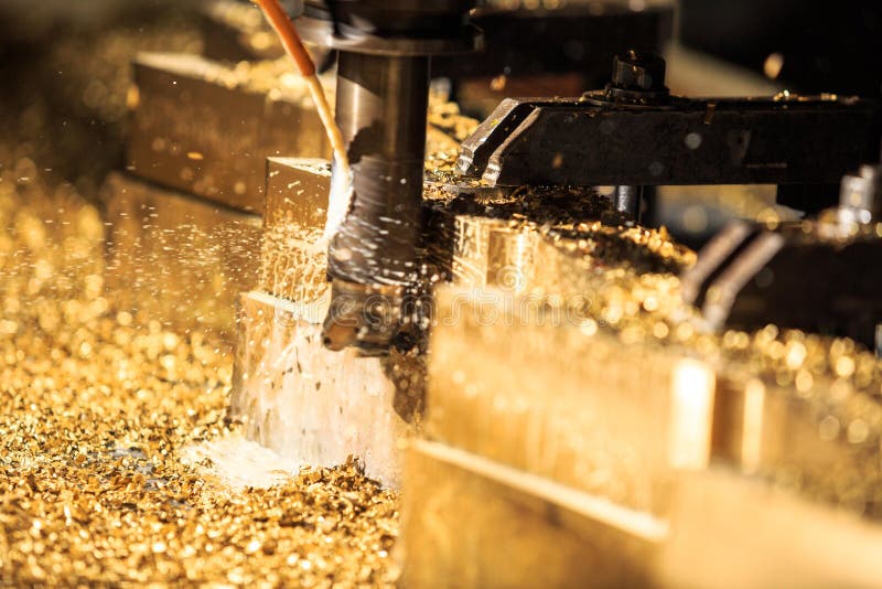 Metal Forming by CNC Milling Machine Cutting Stock Photo - Image of ...