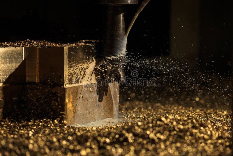 Metal Forming by Milling Machine Cutting Stock Image - Image of ...