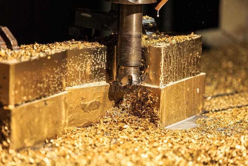 Metal Forming by Milling Machine Cutting Stock Photo - Image of ...