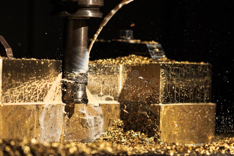 Metal Forming by Milling Machine Cutting Stock Image - Image of machine ...