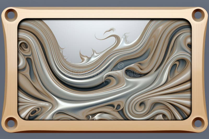 A Metal Frame with an Abstract Design on it Stock Illustration ...