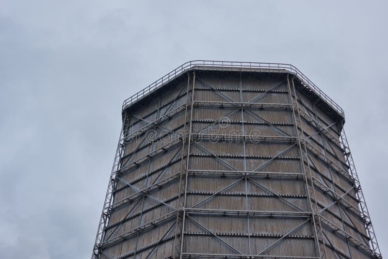 The Metal Frame of a Cooling Tower at an Industrial Enterprise Stock ...
