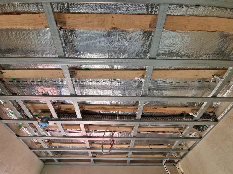 Metal Frame for Drywall Ceilings Stock Photo - Image of industry ...