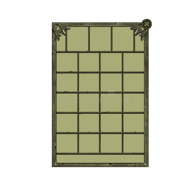 Metal Frame, Medieval Style Game Ui Stock Illustration - Illustration ...