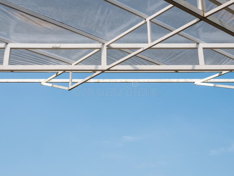 Metal Frame of the Modern Canopy. Stock Image - Image of frame, design ...