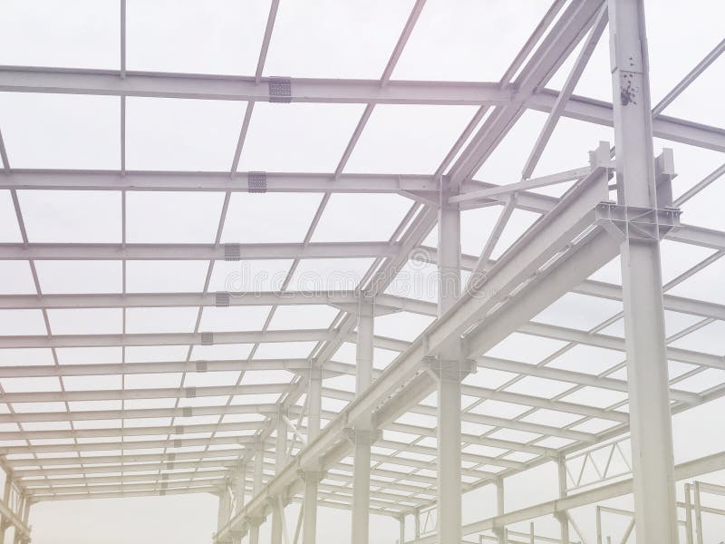 Metal Frame of Prefabricated Multi Storey Building Stock Image - Image ...