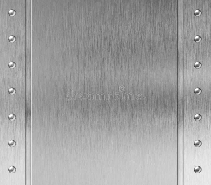 Metal Frame with Rivets Background Stock Image - Image of dark, metal ...