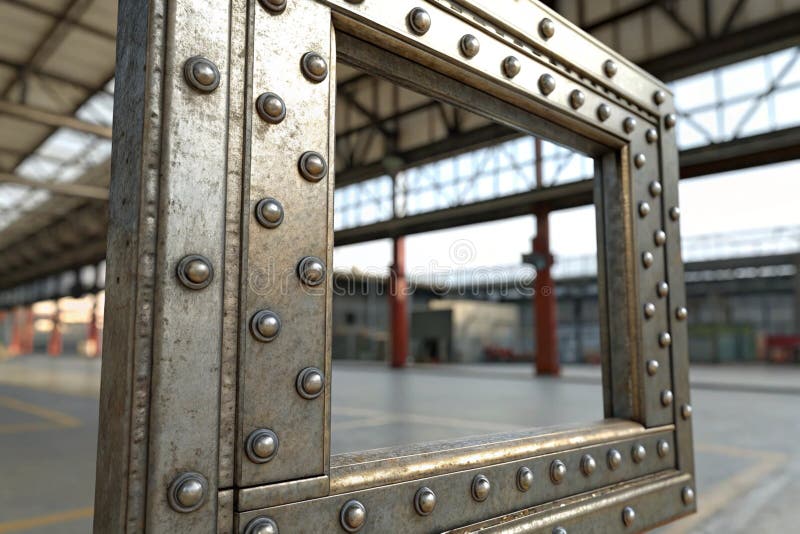 Metal Frame with Rivets â€ Industrial Background Design Stock ...