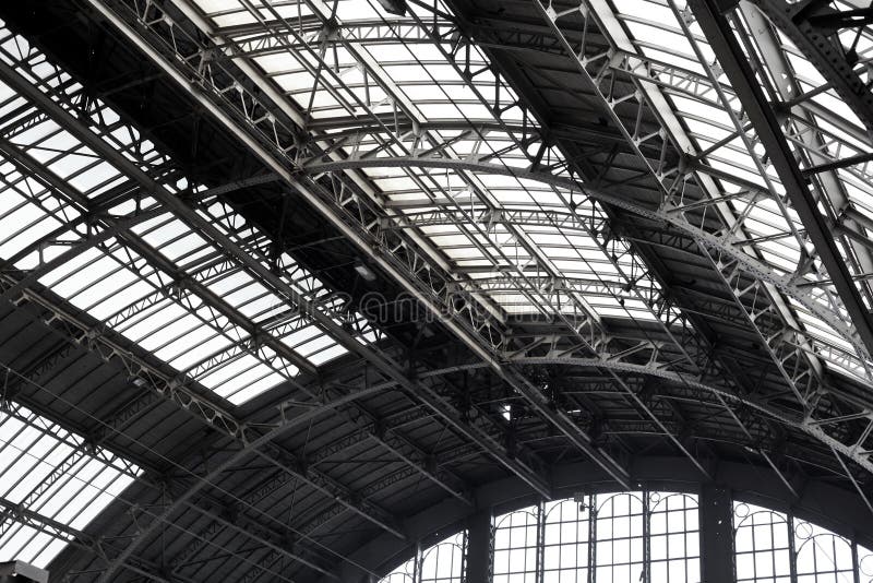 Metal frame roof stock photo. Image of glass, construction - 57563282