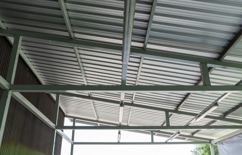 Metal Frame of the Roof Structure Stock Photo - Image of material, roof ...
