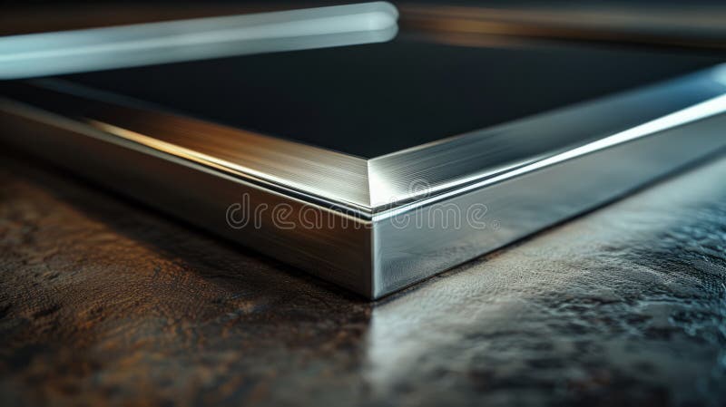Metal Frame with Sharp Angles, Close-up on a Textured Surface Stock ...