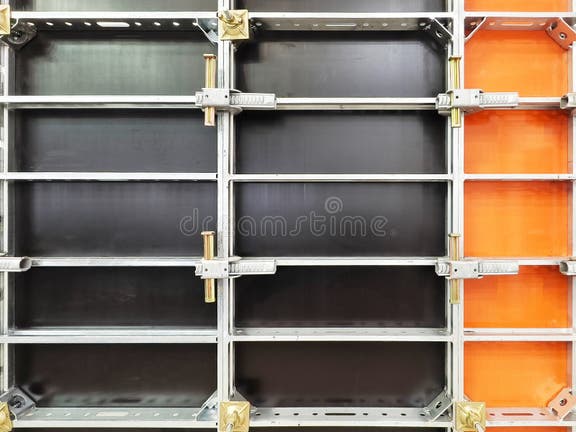 Metal Frame Structure with Various Color Sections Used for Construction ...