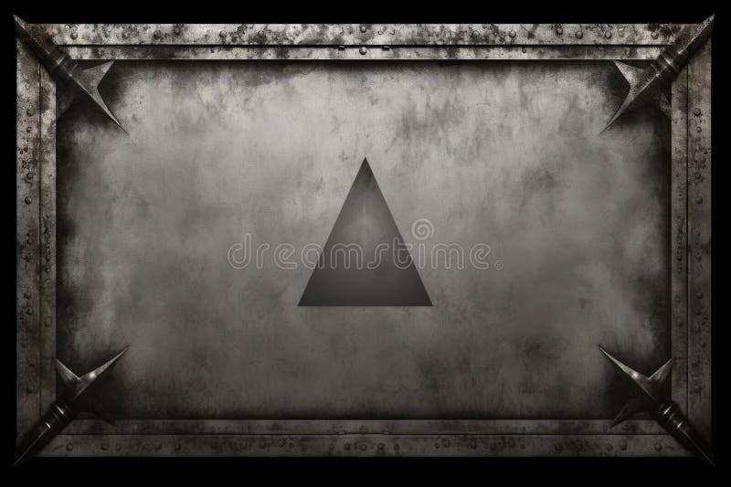 A Metal Frame with a Triangle on it Stock Illustration - Illustration ...