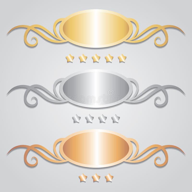 Metal frames stock vector. Illustration of oval, name - 25407889