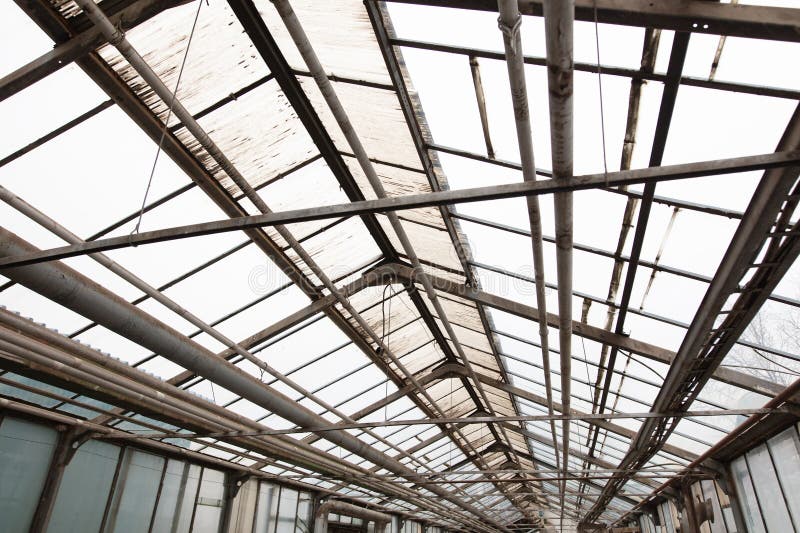 Metal Frames Inside the Greenhouse. Stock Photo - Image of architecture ...