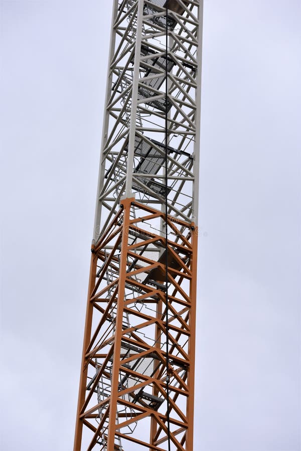 Metal Framework of a Tall Construction Crane Stock Photo - Image of ...