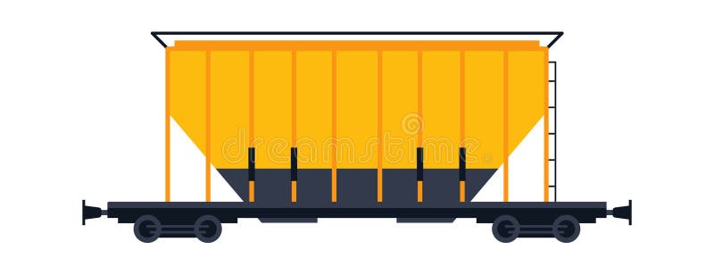 Metal Freight Wagon for Cargoes Flat Icon Transportation Stock Vector - Illustration of railroad ...