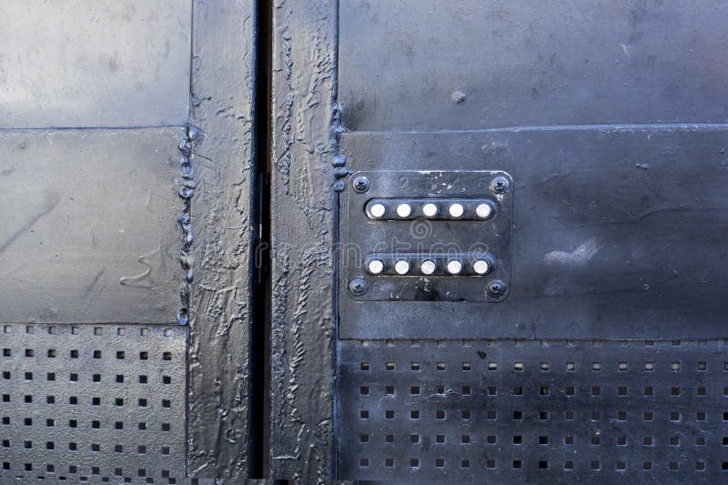 Metal Front Door with Code. Security Stock Photo - Image of coded ...
