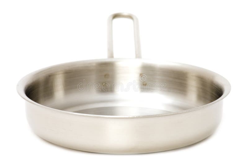 Metal frying pan stock image. Image of isolated, detail - 6034027