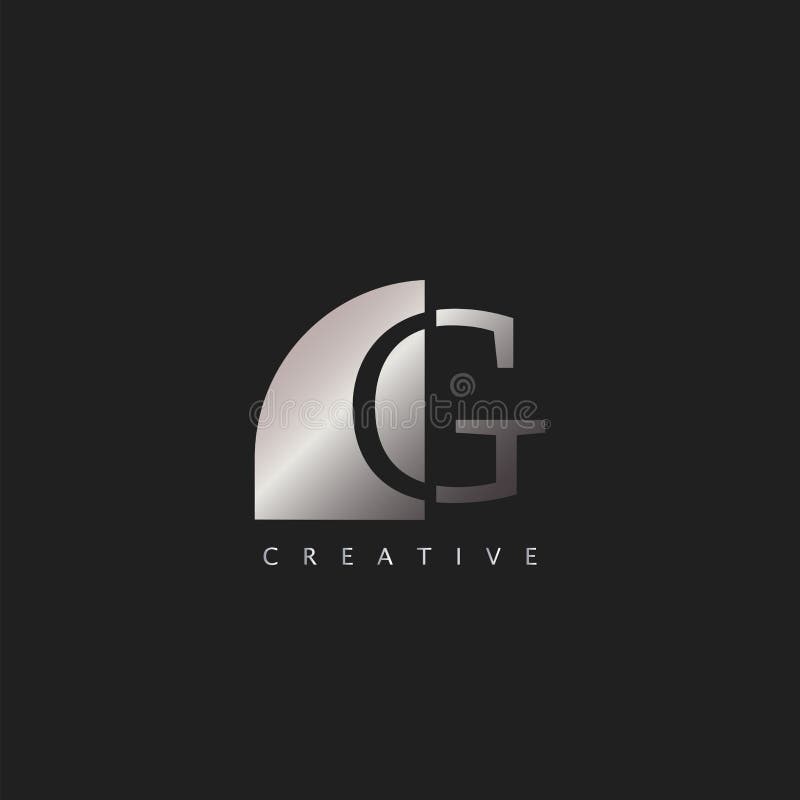 Metal G Letter Logo Illustration Template. Abstract Techno Half ...