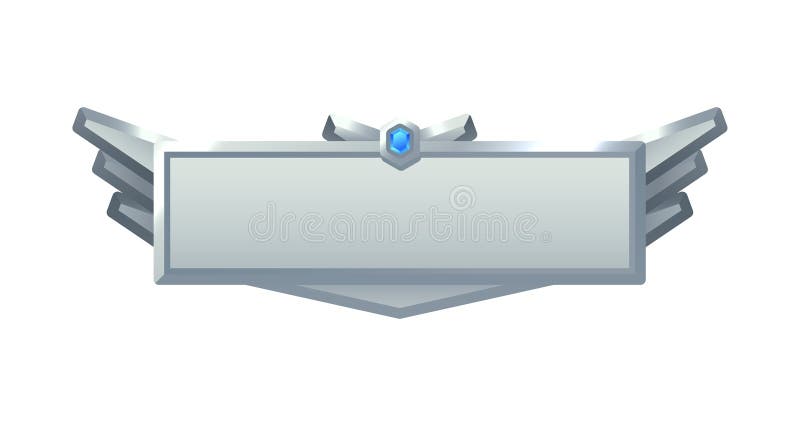 Metal Game Frame, Vector Illustration Isolated on White. Stock Vector ...