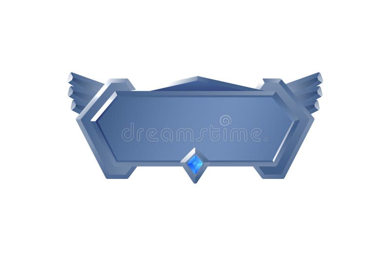 Metal Game Frame, Vector Illustration Isolated on White. Stock Vector ...