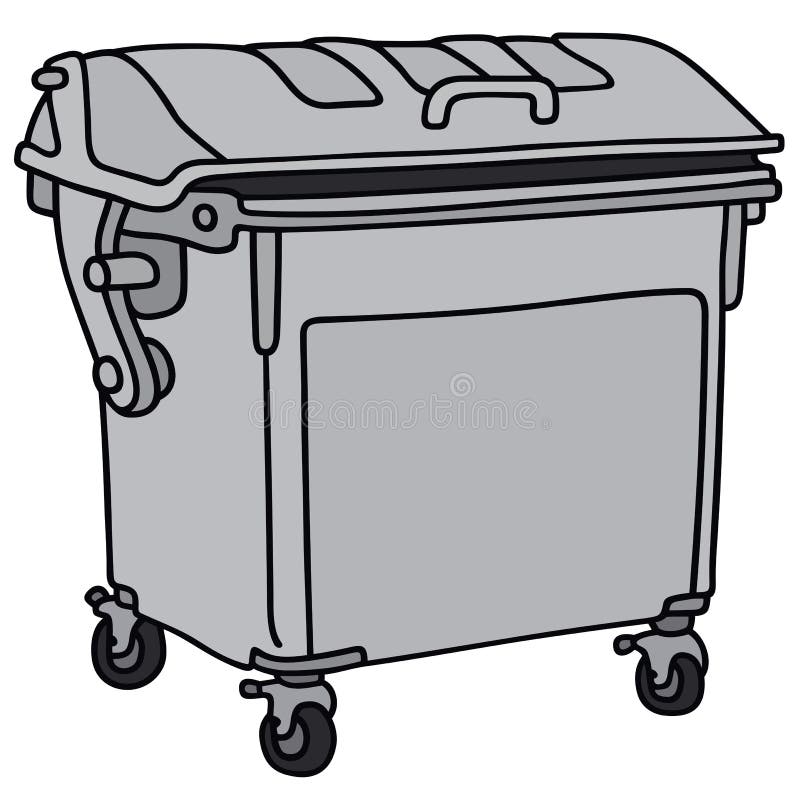 Metal garbage container stock vector. Illustration of lifter - 51765375