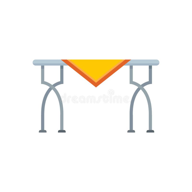 Metal Garden Table Icon Flat Isolated Vector Stock Illustration ...